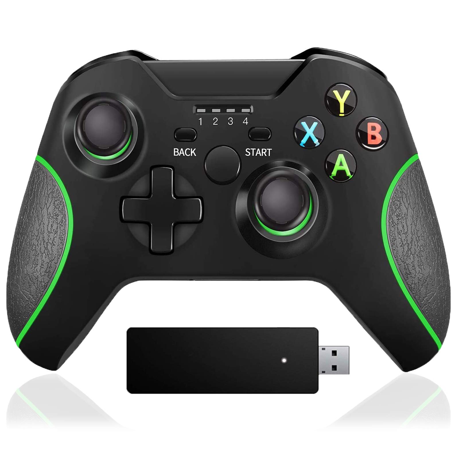 JINHOABF Wireless Controller for Xbox One,2.4GHZ Gamepad Controller Compatible with Xbox One/One S/One X/One Series X/S/Elite/PC Windows 7/8/10,with Built-in Dual Vibration