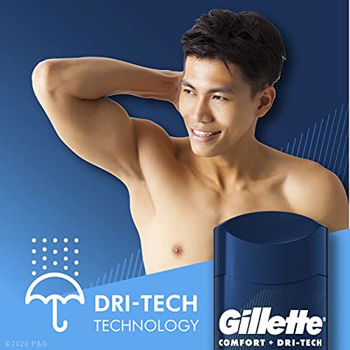 Gillette Antiperspirant Deodorant for Men, Invisible Solid, Clean Rush, 72 Hr. Sweat Protection, 3.4 oz