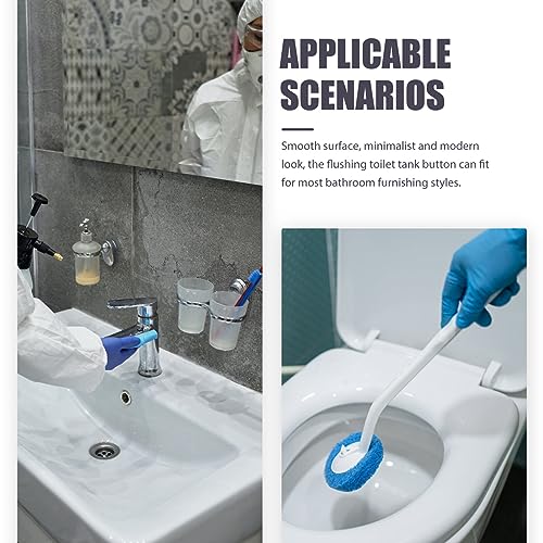 OSALADI Auto Face Tracking Tripod Toilet Water Tank Button Dual Flush Button Bathroom Toilet Push Button Plastic Toilet Flush Button Shower Door Bottom Guide
