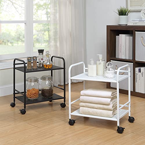 SunnyPoint Minimalist Style Utility Rolling Shelf Cart (BLK)