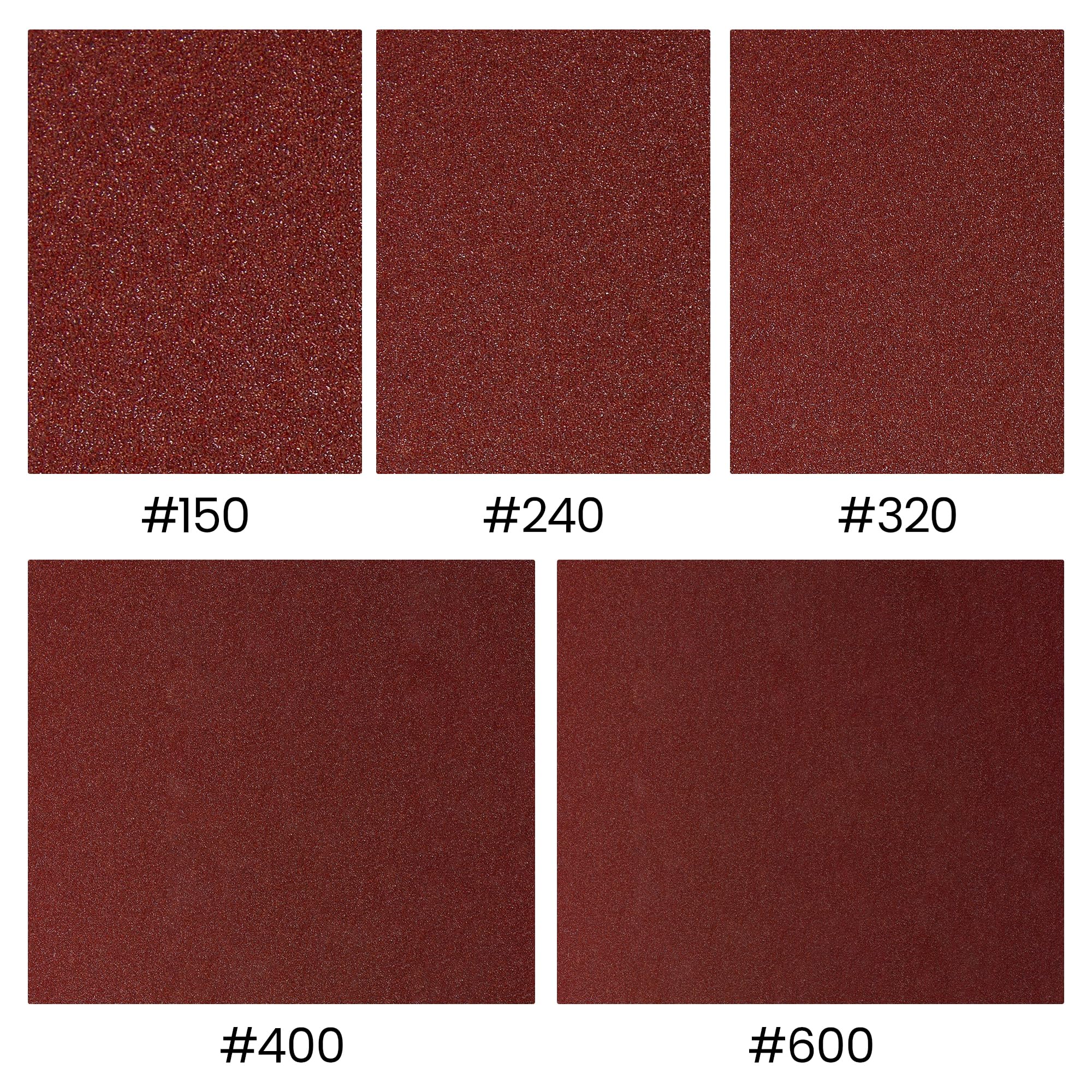 KENDO Emery Cloth Roll, 5 Grit Sandpaper Roll Assorted Sandpaper, Including 150 240 320 400 600 Grains, 6M for Woodworking, Automotive, Metal Polishing