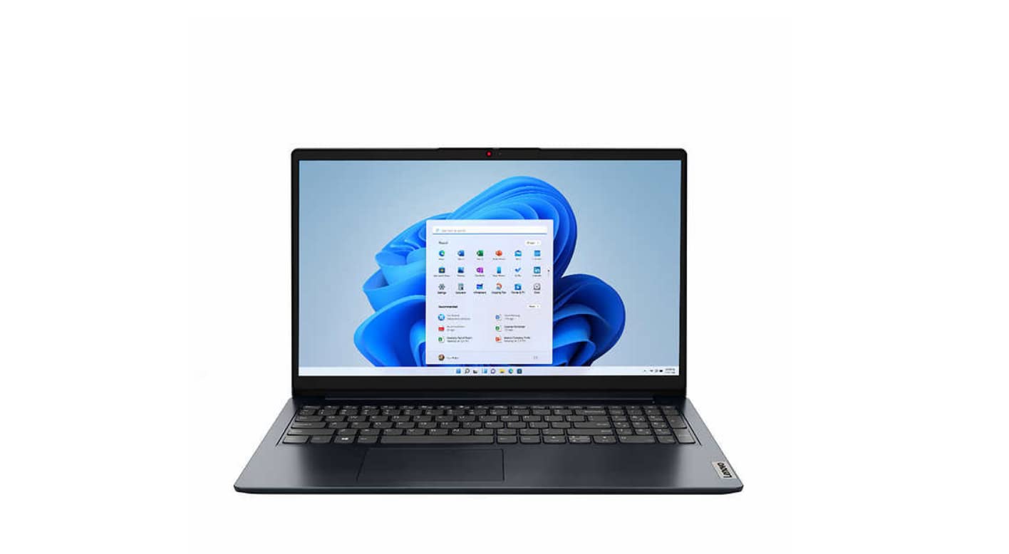 Lenovo IdeaPad 1 15.6" FHD Laptop- N6000 8GB RAM 128GB eMMC, HDMI, Bluetooth, Windows 11 S Mode - Office 365 (1-Year Subscription)