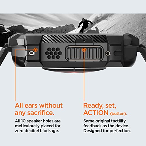 Spigen Rugged Armor Pro Designed for Apple Watch Ultra2/Apple Watch Ultra Case with Band 49mm - Black