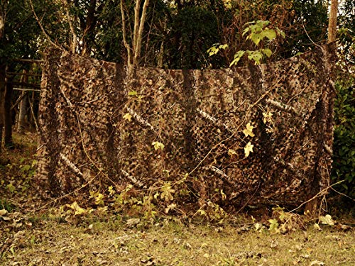 AUSCAMOTEK Camo Netting Camouflage Net for Deer Blind Material Soft Quiet -Brown 5x10Ft