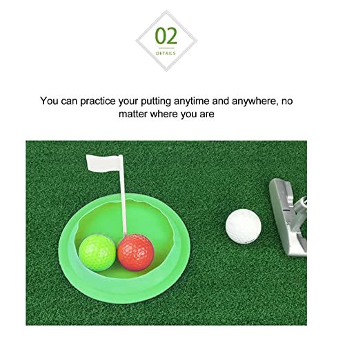 Golf Putter Hole Silicone Durable Golf Training Tool(绿色)