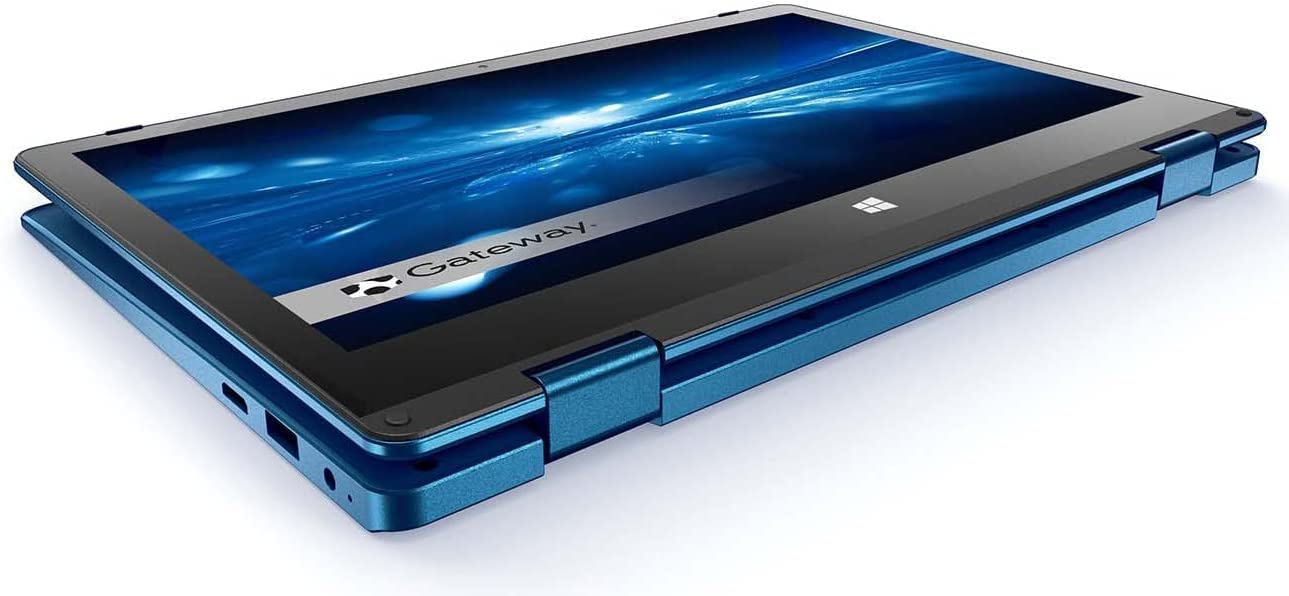 Gateway Newest Touchscreen 11.6 HD 2-in-1 Convertible Laptop in Blue Intel N4020 4GB RAM 64GB SSD Mini-HDMI Webcam Windows 11 S