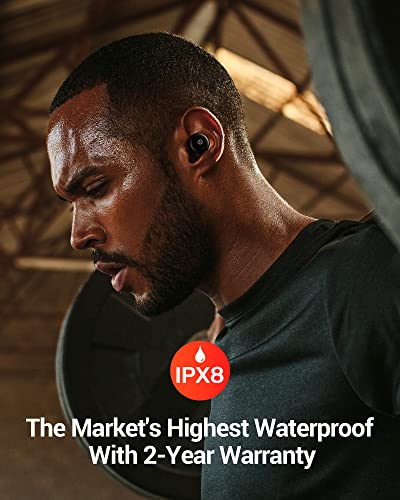 Wireless Earbuds, LavaBeans Bluetooth In-ear Headphones, 126H Playback 4-Mic Noise Reduction HD Call Power Display, IPX8 Waterproof Touch Control Bass+ Stereo Earphone for Sports, for iPhone & Android