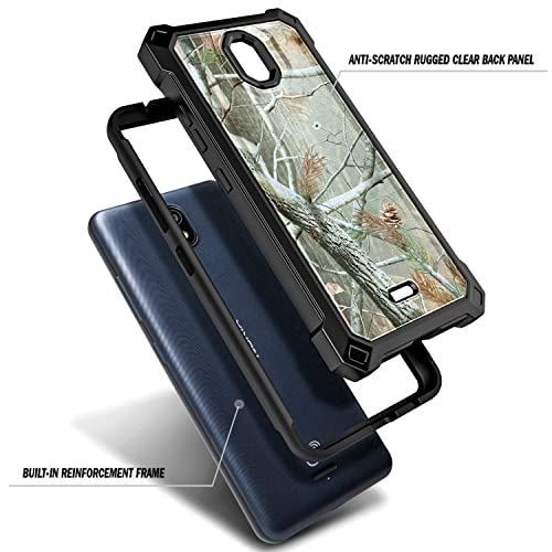 WDHD Case for Nokia C100 with Tempered Glass Screen Protector, Full-Body Protective Shockproof Rugged Bumper Cover, Impact Resist Durable Phone Case (Camo)