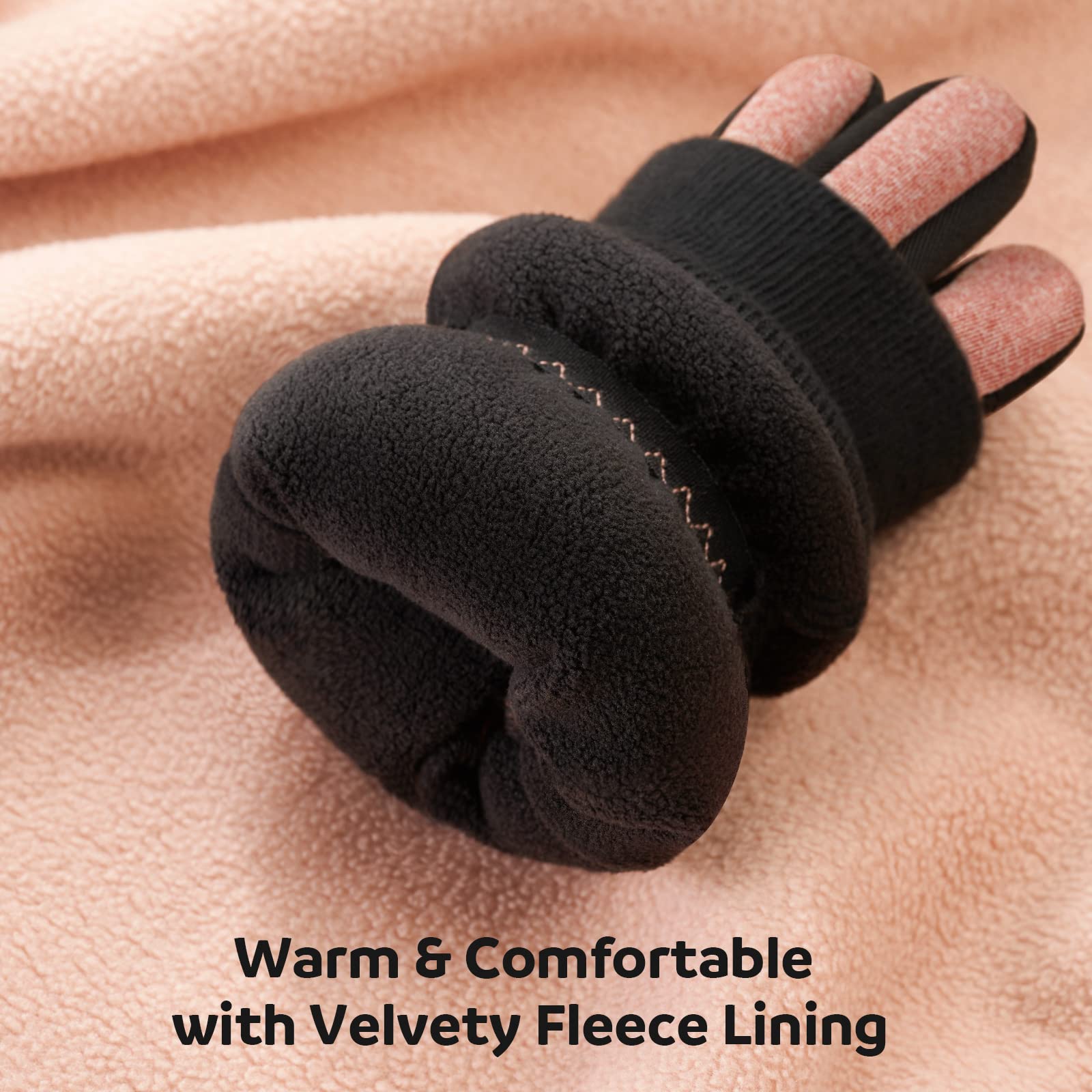 FREETOO Winter Gloves for Women, 2022 Stylish Double Locking Thermal Running Gloves, Warm Waterproof Touchscreen Driving Gloves