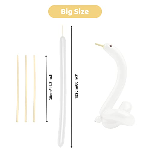RUBFAC Clear 260 Balloons, 100pcs Transparent Long Balloons Twisting Balloons for Party Balloons Garland Animals Modeling, Birthday, Wedding, Party Decorations