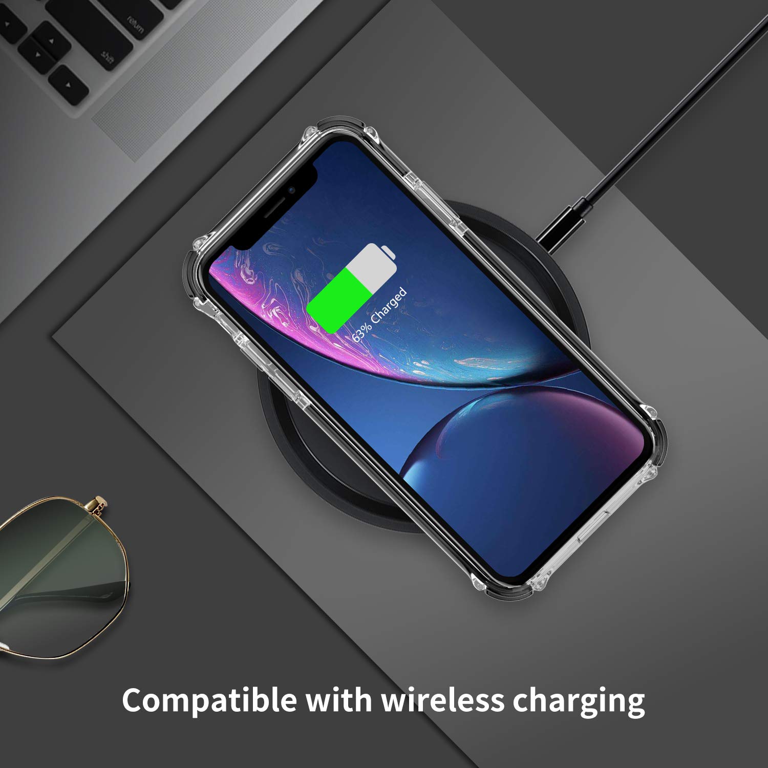 GPFILE Clear Shockproof iPhone XR Case - TPU Soft Bumper with Drop Resistance for 6.1 inch