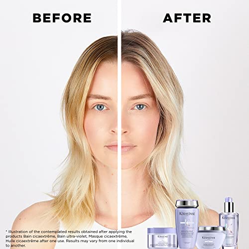Kerastase | Blond Absolu Ultra-Violet Purple Shampoo & Conditioner | For Lightened, Highlighted and Grey Hair | Neutralizes Brassy and Yellow Undertones | Hydrates and Protects | With Hyaluronic Acid
