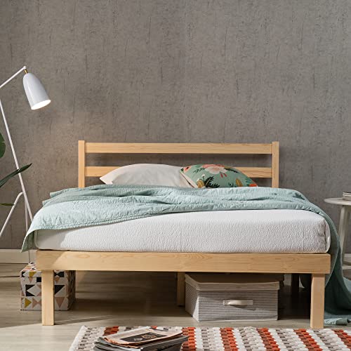 ZINUS Robin Wood Platform Bed Frame with Headboard / Wood Slat Support / No Box Spring Needed / Easy Assembly, King