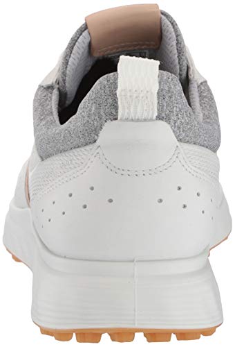ECCO Men's S-Casual Hydromax Golf Shoe, White/Oak, 9-9.5