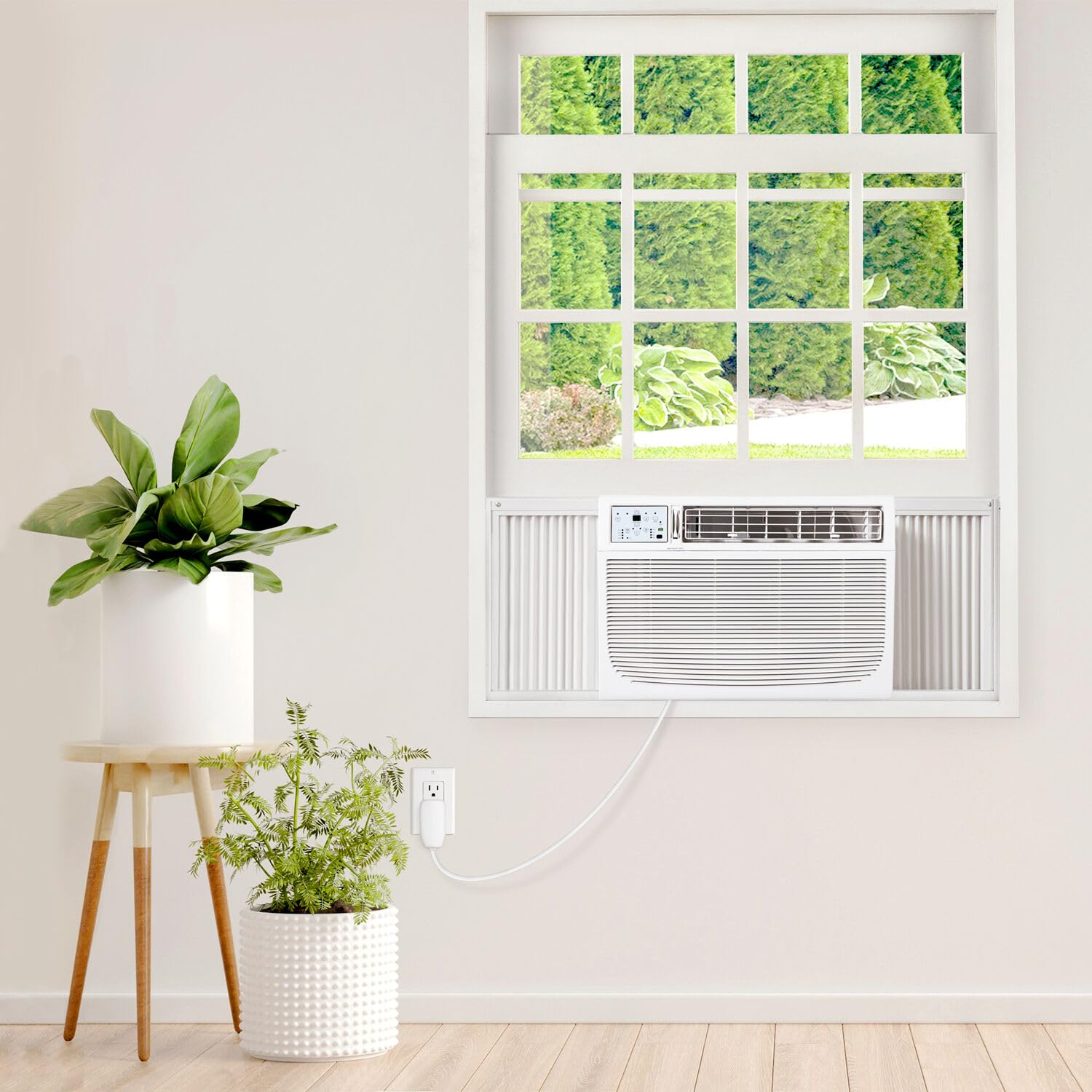 Keystone 24,000 BTU Window Air Conditioner with Dehumidifier and Supplemental Heat, 230V, Window AC for Extra Large Rooms up to 1500 Sq. Ft. with Remote Control, 3 Speeds, and Washable Filter, White