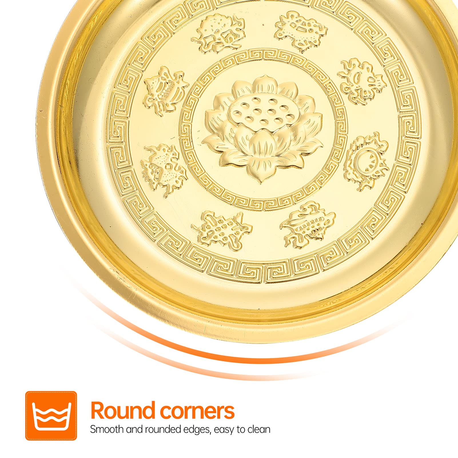 Hemoton 1pc Fruit Plate Cupcake Display Holder Fruit Holder Buddhist Bowl Appitizer Dish Buddha Decoration God Offering Bowl Buddhist Offering Plate Cake Dome Candy Bowl Counter Zinc Alloy