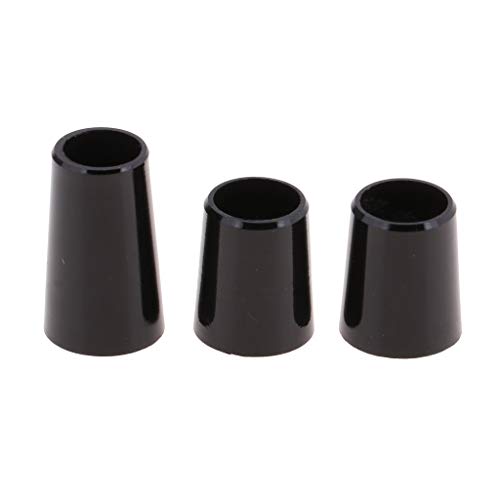 Esquirla 5Pcs/Set Golf Woods Shaft Ferrules End Caps Cover Replacement Spare Shaft Sleeve for Irons/Woods Shaft, Black, 0.370