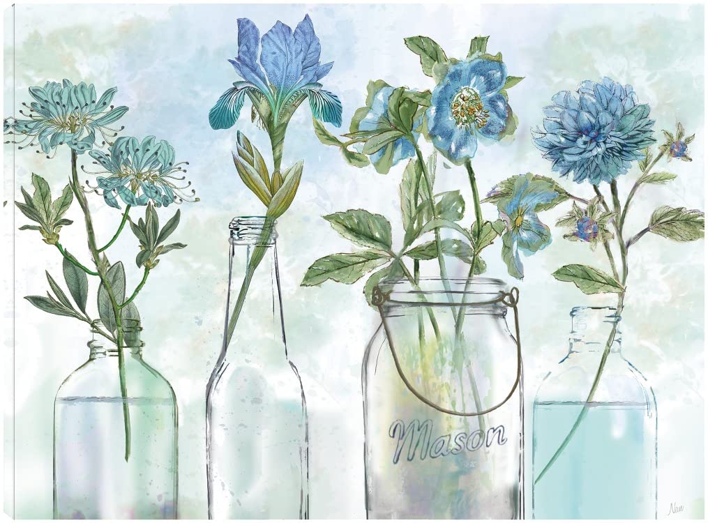 Fine Art Canvas Vintage Blues by Nan