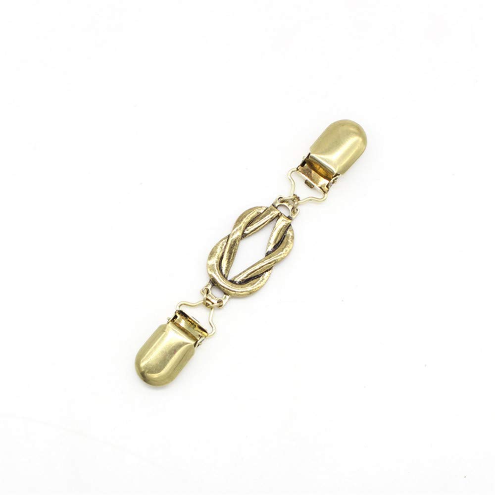 EvaGO 2 Pieces Retro Sweater Clips Cardigan Collar Clip Women Brooch Shawl Clips - M04