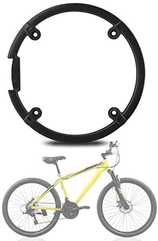 Estink Bike Chain Wheel Guard, Black Plastic Chainring Sprockets Cranksets Guard Protector Mountain Bike Chain Wheel Crankset Support Cover Accessories for 44T Chain