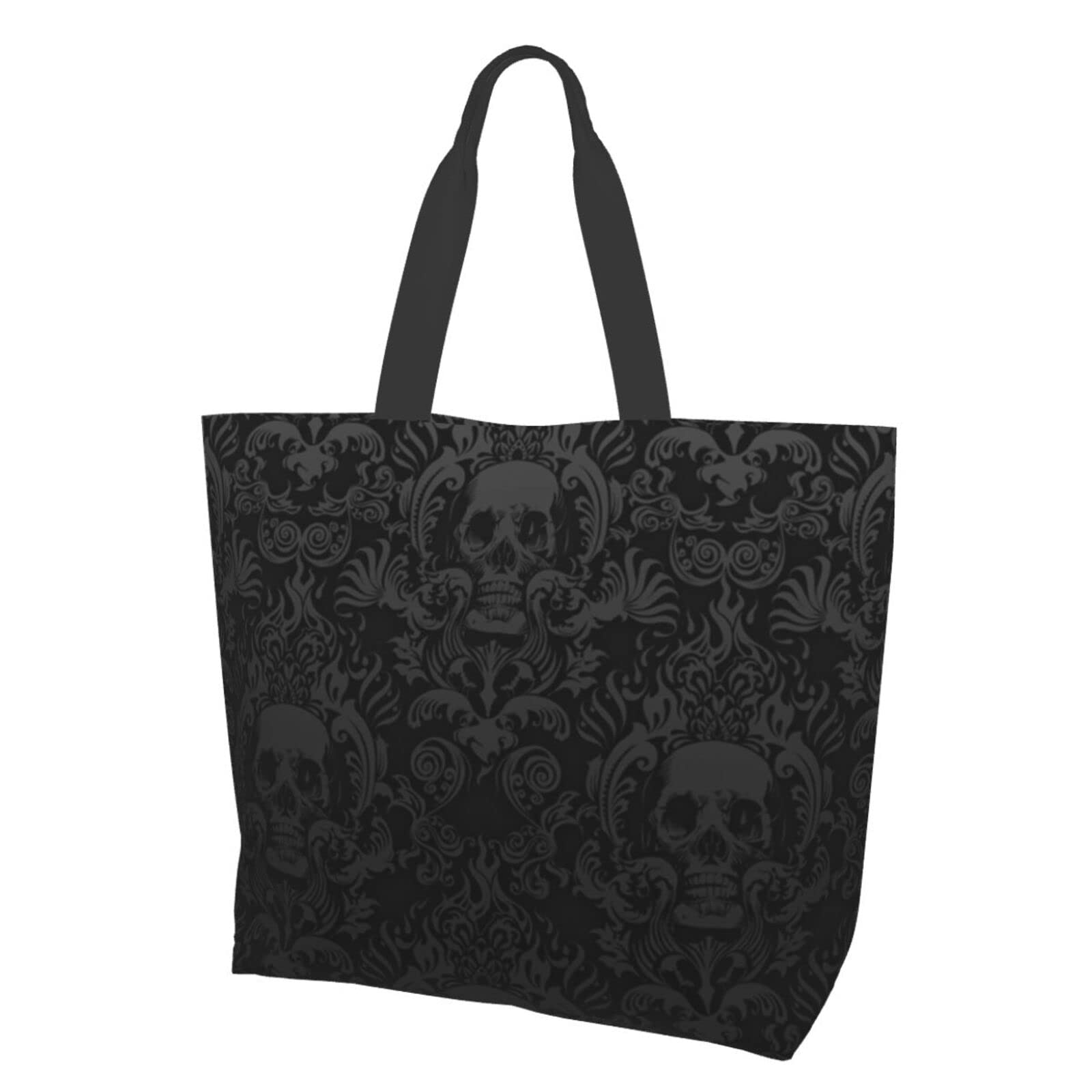 Gothic Wallpaper Skull Printed Women'S Fashion Large Waterproof Tote Shoulder Bag For All Kinds Of Everyday Uses