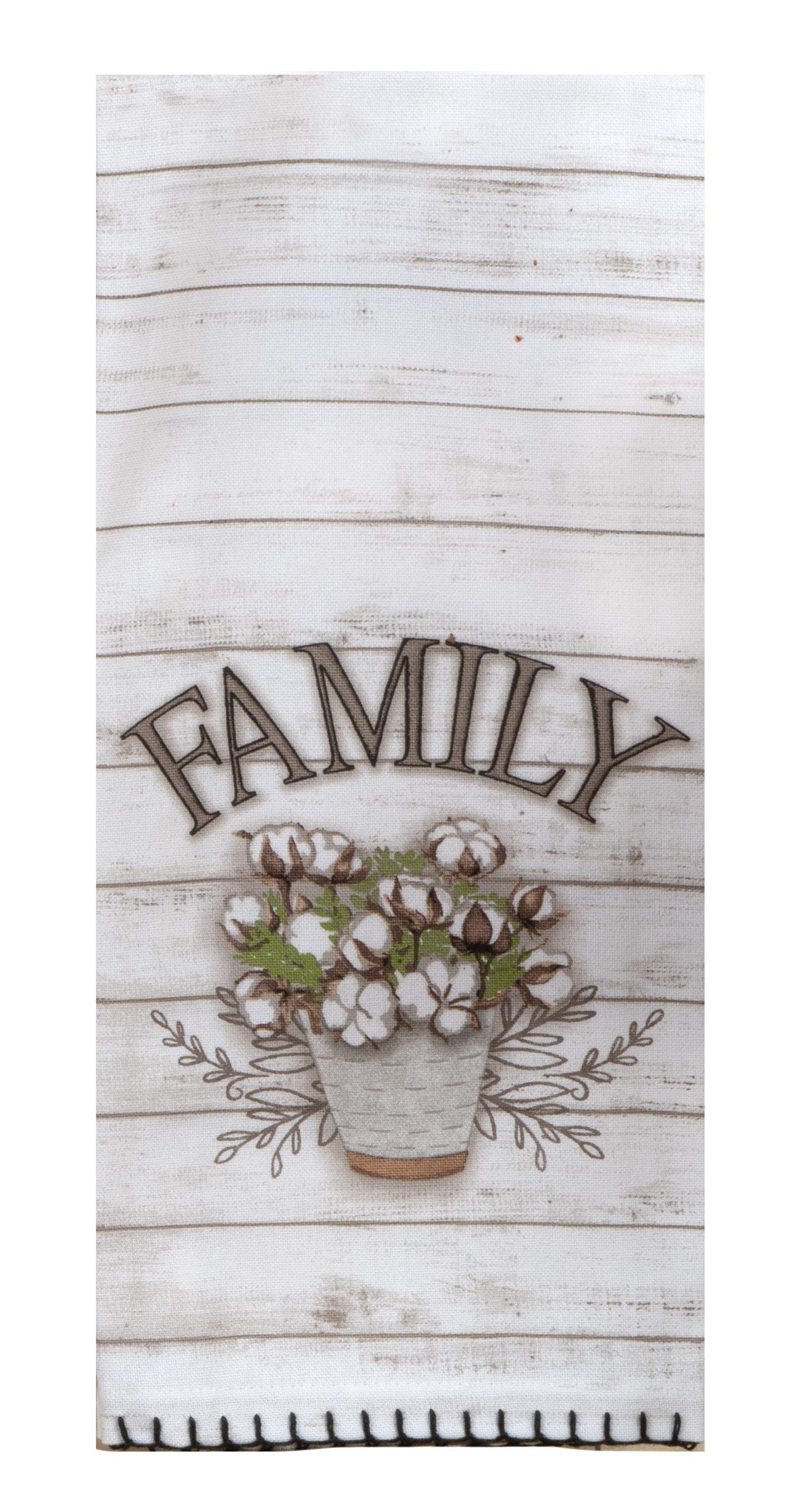 Home Sweet Home Kitchen Terry Towel and Tea Towel 2-pc Set Farmhouse Family
