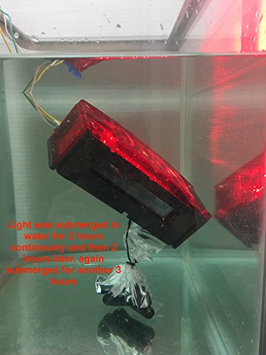 MAXXHAUL 70468 Trailer Light Kit - 12V All LED, Rectangular Left and Right Waterproof Submersible for Trailers, Boat Trailer Truck Marine Camper RV Snowmobile
