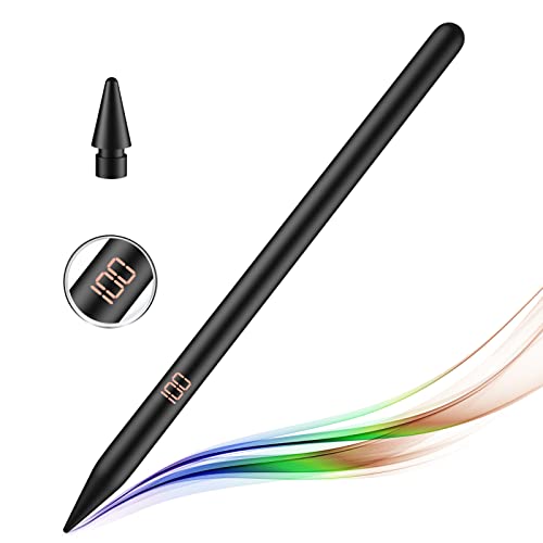 Zosylala 2nd Generation Stylus Pen for iPad with Wireless Charging,Palm Rejection,Digital Display,Compatible with Apple iPad Mini 6,iPad Air 4/5,iPad Pro 11 inch1/2/3/4,iPad Pro 12.9 inch3/4/5/6-Black