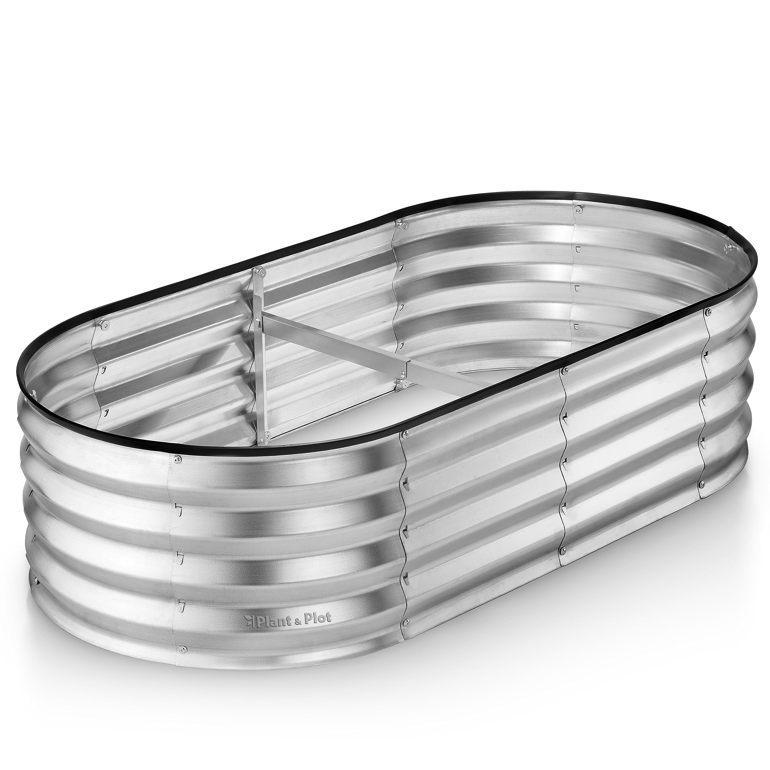 Galvanized Raised Garden Beds Outdoor // 4Ă2Ă1 ft Planter Raised Beds for Gardening, Vegetables, Flowers // Large Metal Garden Box (Silver) // Patent Pending Tool-Free Assembly