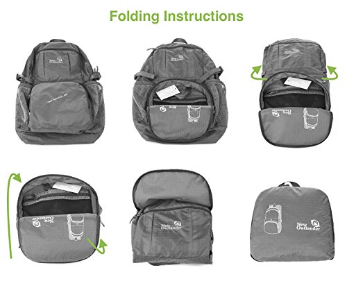 Outlander Packable Lightweight Travel Hiking Backpack Daypack (New Orange)