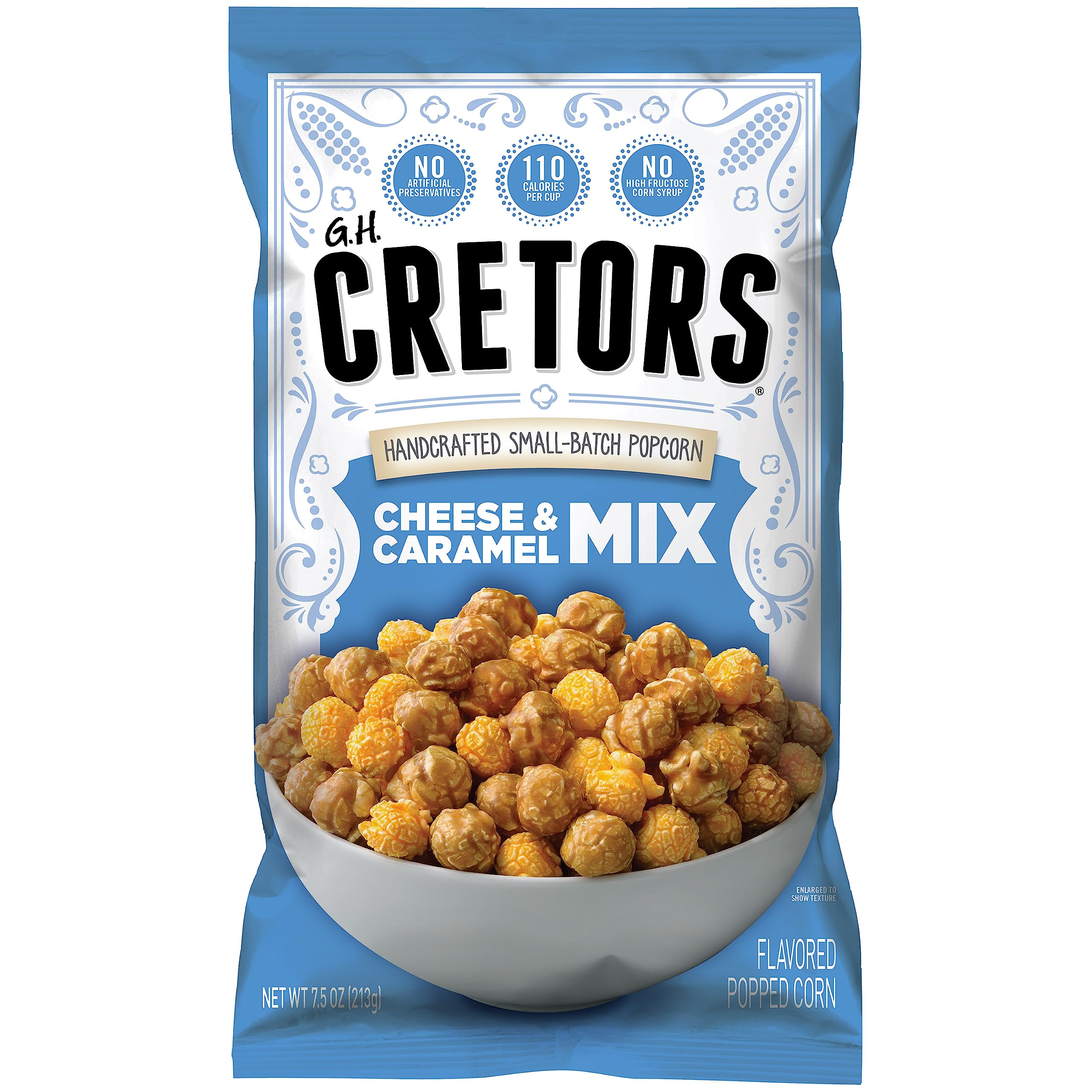 G.H. Cretorsâ Gourmet Caramel Corn Popcorn â Irresistible Cheese & Rich Caramel Flavor in Convenient Individual Bags, 7.5 Oz (6 Pack)