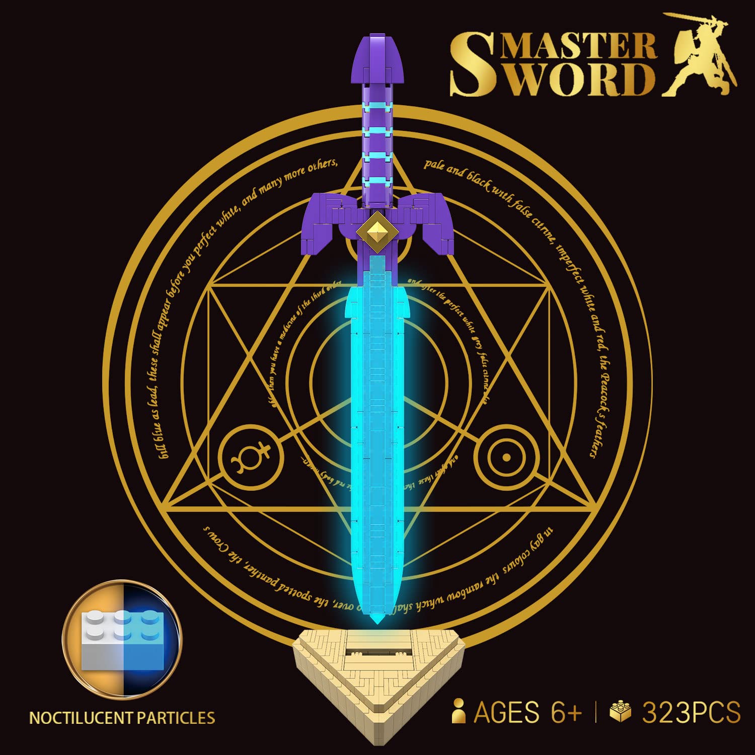 Gokunto Glowing Master Sword Building Block Set Link’s BOTW Decorations 323pcs DIY Educational Toys 3D Puzzle Gift for Adults and Kids