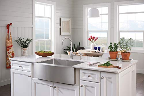 Moen G18121 1800 Series 30-Inch X 21-Inch Stainless Steel 18 Gauge Single Bowl Farmhouse Kitchen Sink