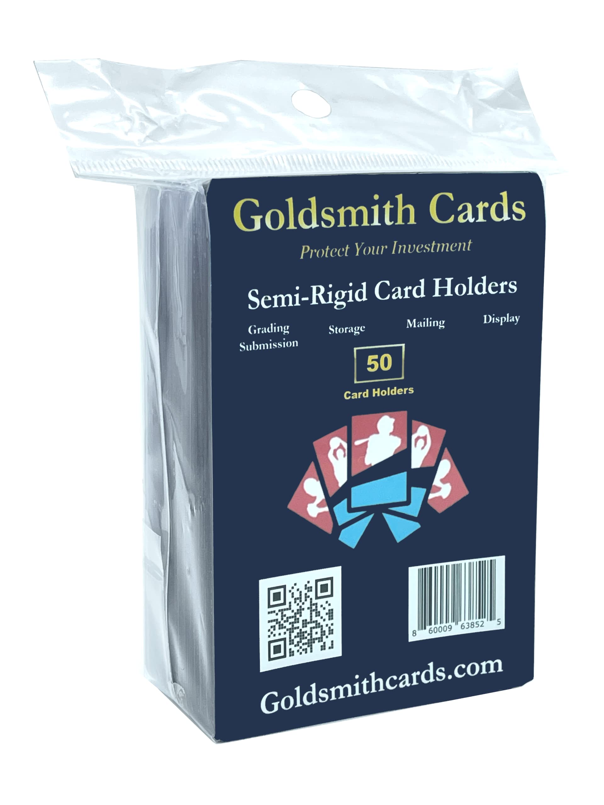 Goldsmith Cards Semi-Rigid Card Holders Size 1 PSA Grading Submission Sleeves (100 Count)