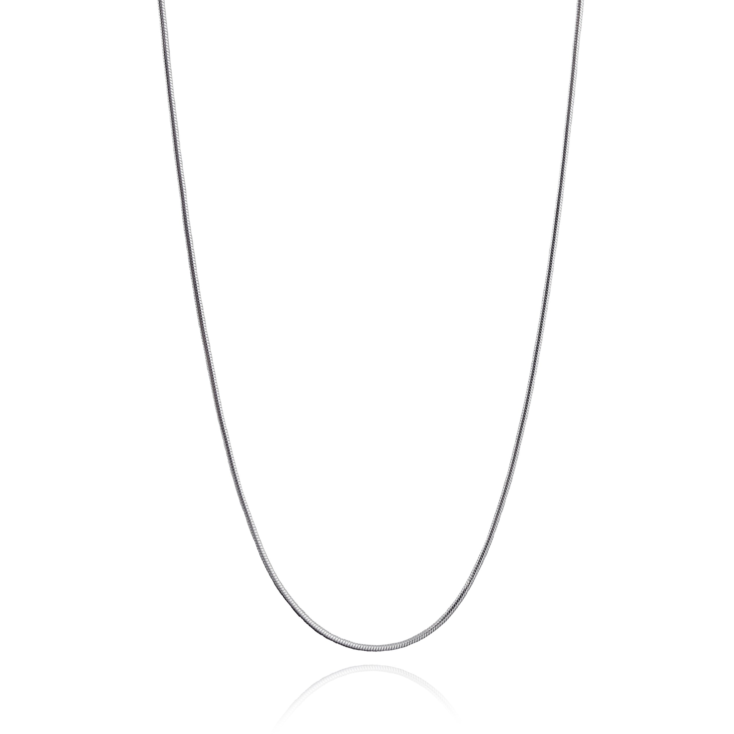 FashionJunkie4Life Sterling Silver 1mm 32" Snake Chain Necklace with Spring Ring Clasp