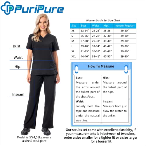 Women Scrubs Pant Workwear Mid Rise Straight Leg Uniform 4-Way Stretch Pull-On Cargo Pant with 5 Pockets (as1, Alpha, s, Regular, Regular, Navy, Small)