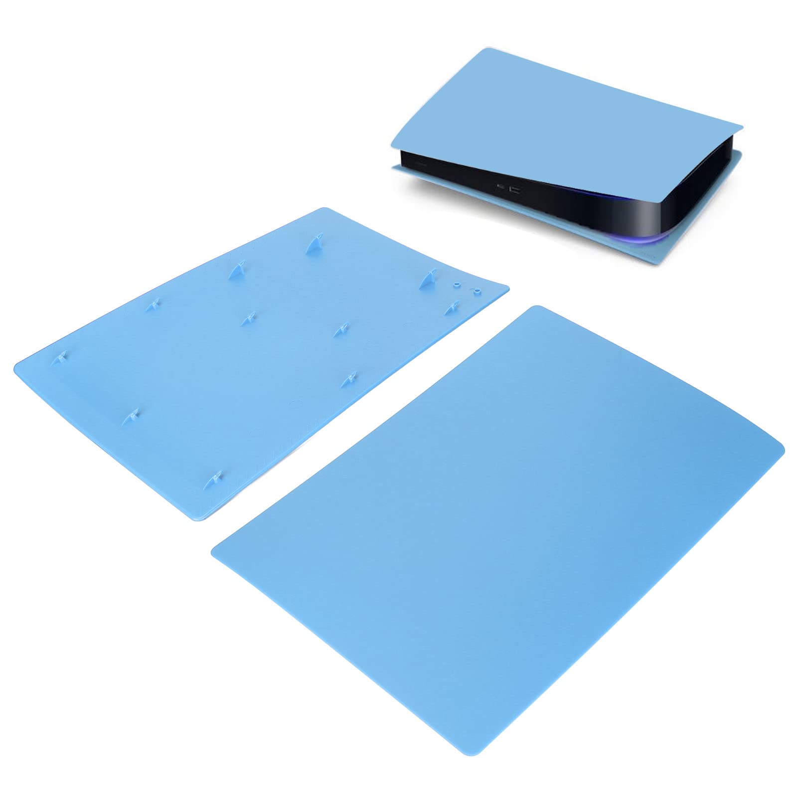 for PS5 Accessories Faceplate for PS5 Digital Host Protective Shell Cover ​Replacement Face Plate ABS Anti Scratch Dustproof Replacement Faceplate Shell(Starlight Blue)
