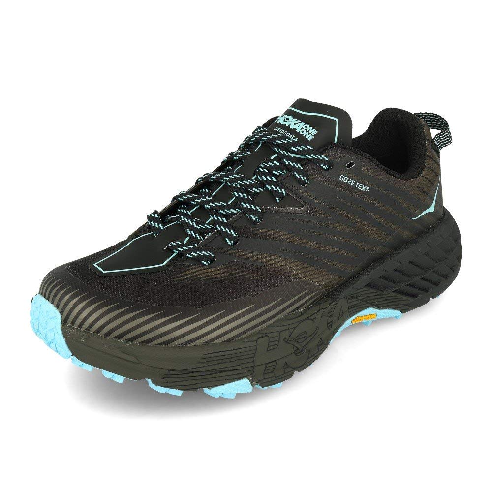 HOKA ONE ONE Womens Speedgoat 4 GTX Mesh Anthracite Dark Gull Grey Trainers 9.5 US