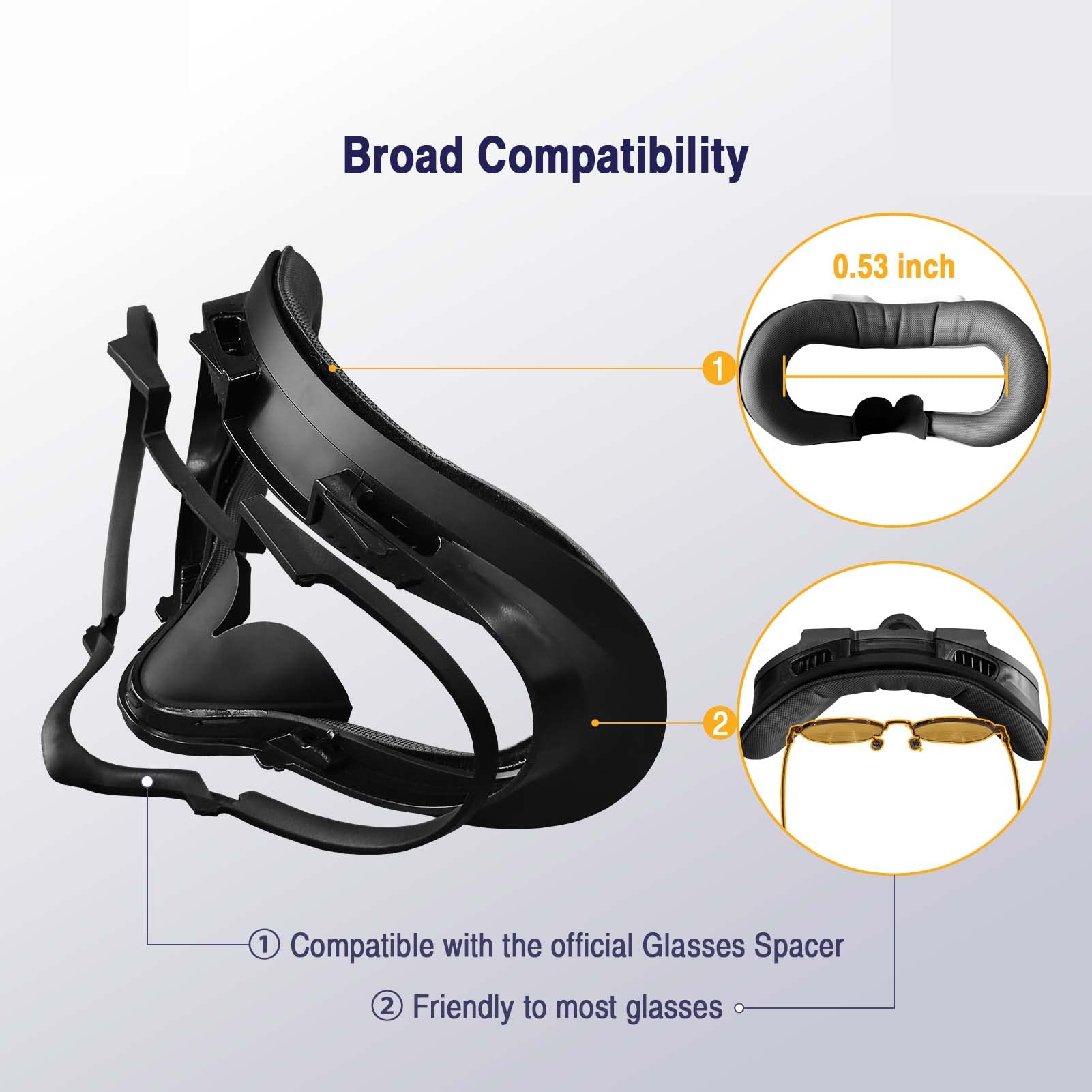 GoBudsGo Facial Interface with Cooling Fan for Oculus Quest 2 (Upgraded Version), Meta Quest 2 Fan Face Cover with PU Leather Facial Interface Pad Compatible with Quest 2 Accessories VR Fan Cooler