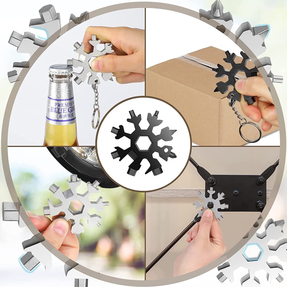 FASPLORE Survival Multi-tool Card and Snowflake Tool Camping Tool EDC Kit Hunting Fishing Hiking Gear