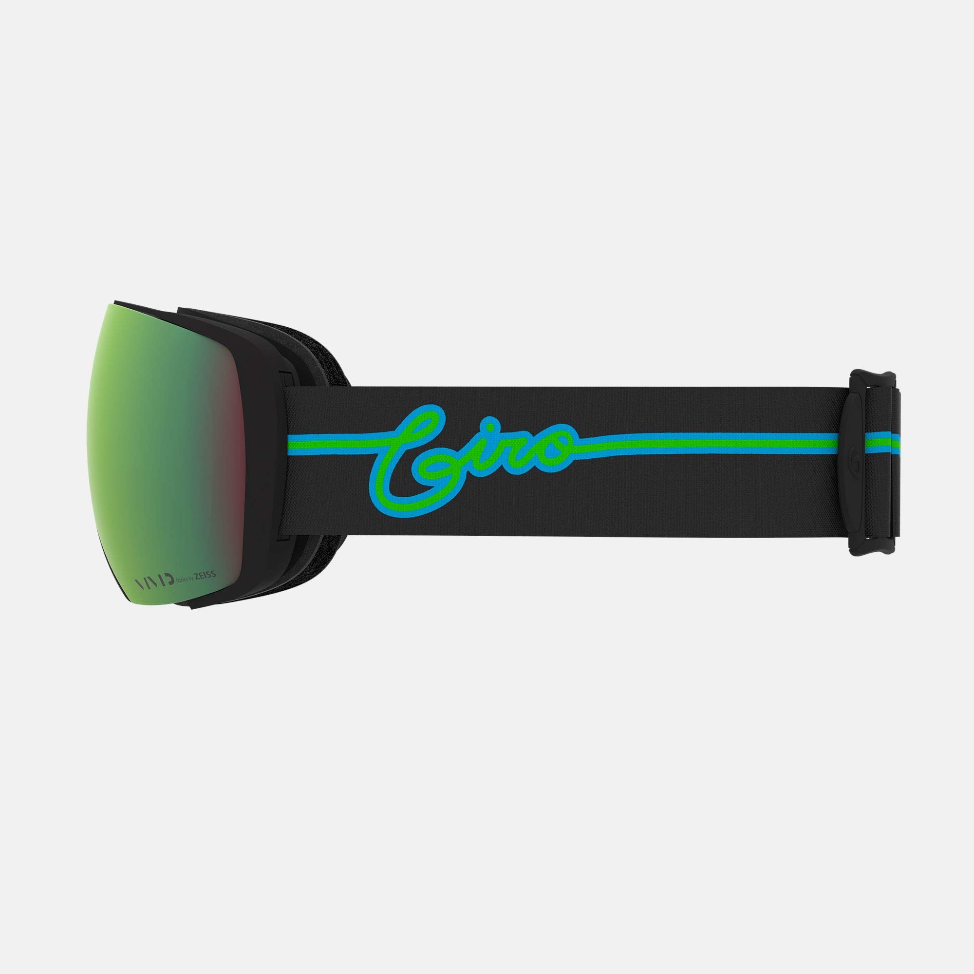 Giro Contact Ski Goggles - Snowboard Goggles for Men & Women - Blue Neon Lights Strap with Vivid Emerald/Vivid Infrared Lenses