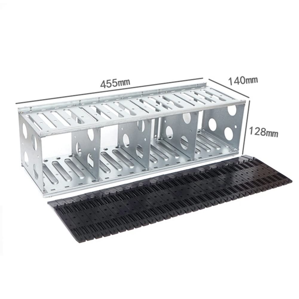 Hessenboom New 16 Bay Hard Drive Cage 3.5 Inch Rustproof Hard Drive Tray Rack PC Classic Iron HDD Stacking Bracket for 12cm Fans A