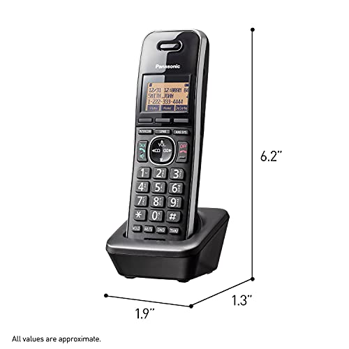 Panasonic Office Phone, Cordless Extension Handset Accessory to Connect Wirelessly to Expandable Base Station - KX-TGWA41B (Black)