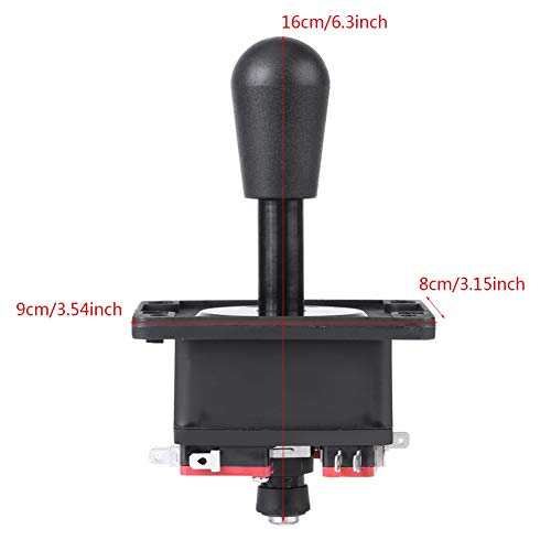 Joystick, Plastic Black American Style Arcade Joystick with Microswitch for DIY Arcade Game Machine Parts for Gifts