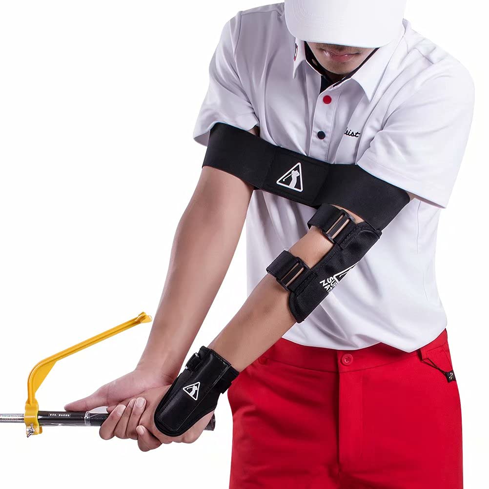 EKONIAM 5-Piece Suit Golf Training Aids Swing and Putting, PGA Golf Posture Correction Tools for Beginner and Kid. Improving Gesture/Elbow/Wrist/Arm/Leg Posture,Forming The Correct Muscle Memory.