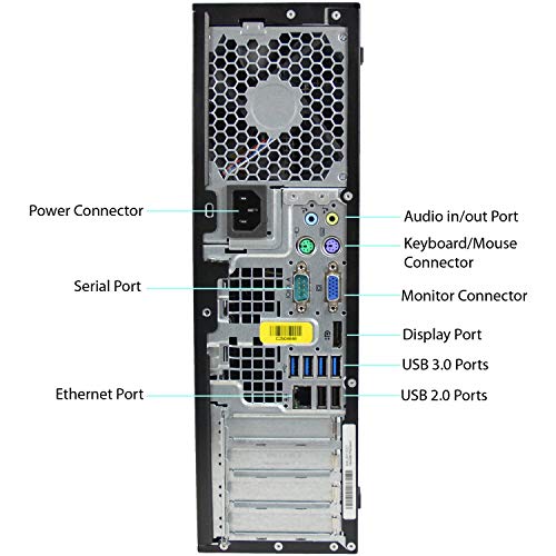 HP Elite SFF Computer Desktop (Intel Core i5 Processor, 16GB Ram, 2TB HDD, Dual 19 Inch LCD Monitor, WiFi, Bluetooth 4.0, DVD-RW, New Keyboard & Mouse) Windows 10 Home (Renewed)
