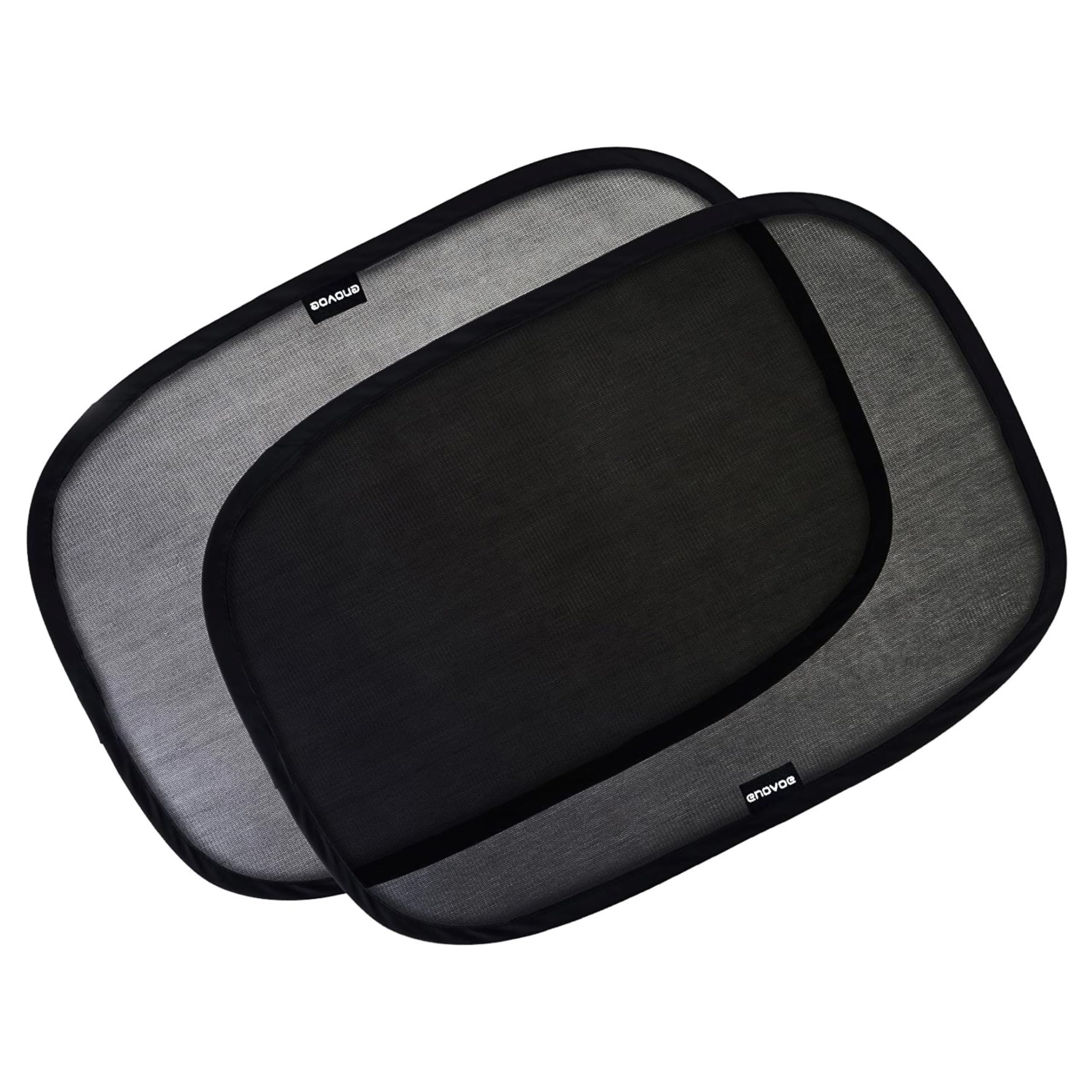 Enovoe Car Window Shades for Baby (2 Pack) - 21"x14" Sun Shade Blocker, Cling - Glare Shield and UV Rays Protection for Your Child - Side Window Screens for SUV- Mesh Window Shades for car Baby
