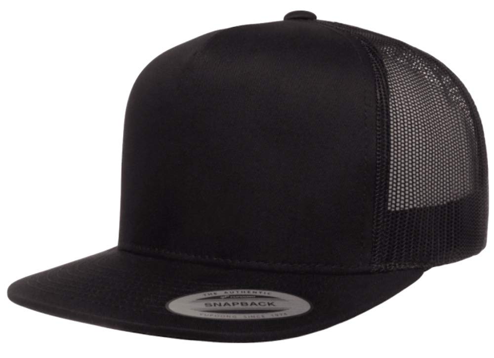 Flexfit Adjustable Snapback Classic Trucker Hat 6006 (Black) XXL