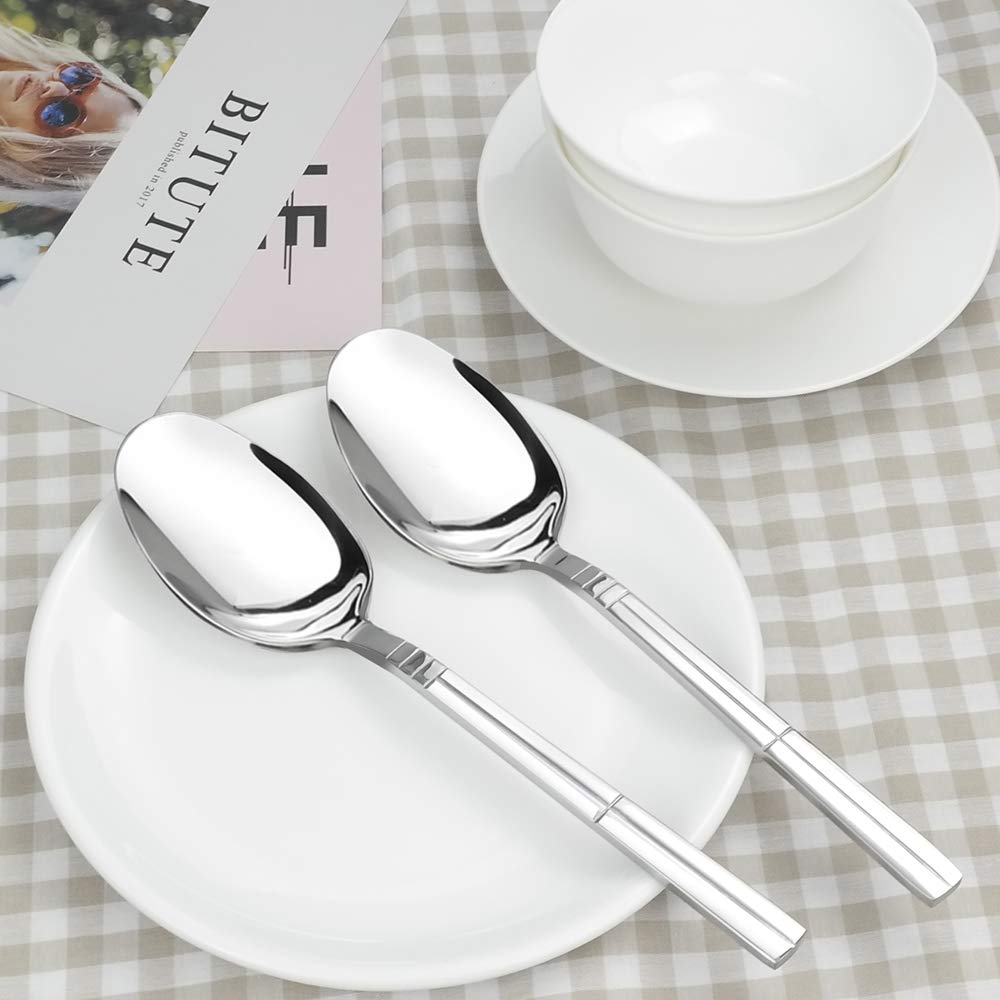 Saedy Stainless Steel Banquet Serving Spoon, Set of 8