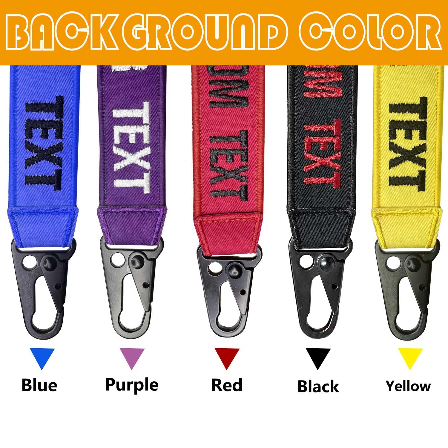 Graceful life Personalized keychain, custom name number tag, key ring accessories, embroidery keyring for luggage,crate,belt,gear,keyring,unisex-adult,Black